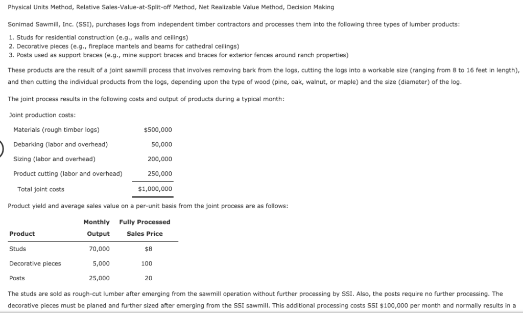 Physical Units Method, Relative | Chegg.com