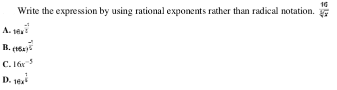 Solved Write the expression by using rational exponents | Chegg.com