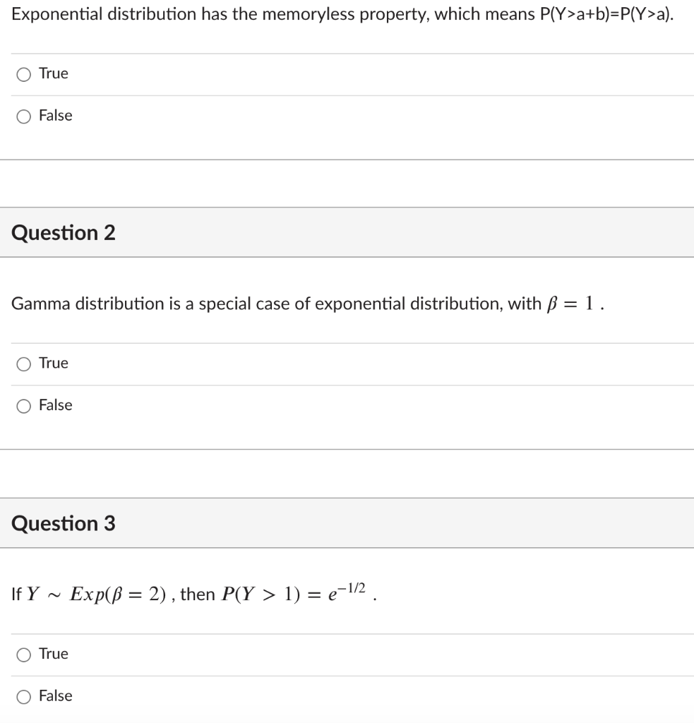 Solved Exponential distribution has the memoryless property, | Chegg.com