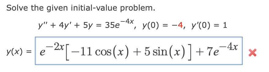 Solved Solve the given initial-value problem. | Chegg.com