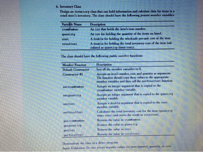 Solved NOTE: IT MUST HAVE CONTRUCTORS, DESTRUCTOR, ACCESSORS | Chegg.com