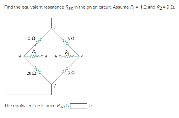 Solved Find the equivalent resistance Rab ﻿in the given | Chegg.com