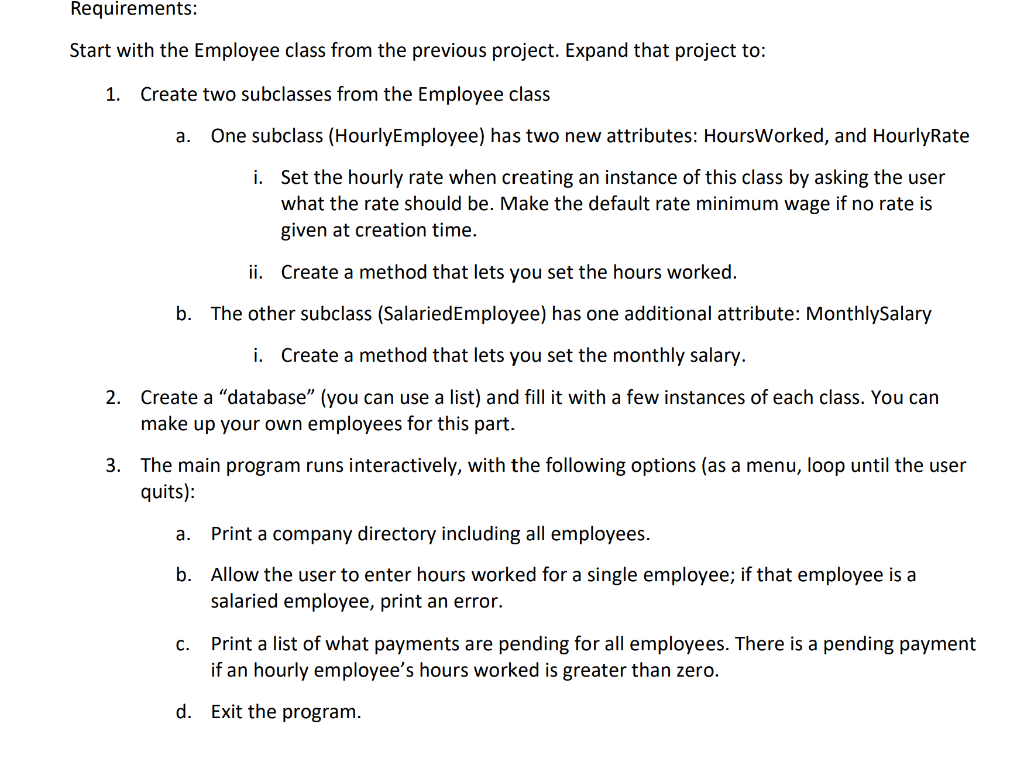 Solved Requirements: Define a class (covered in section 6 of | Chegg.com
