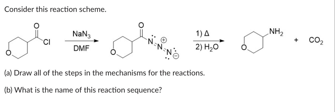 Solved Consider this reaction scheme. Nang NH2 1) A 2) H20 + | Chegg.com