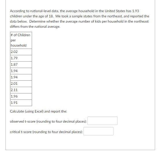 Solved Calculate Using Excel 1 Calculate Using Excel 7206