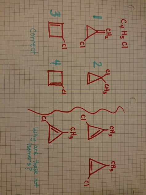 Solved Of the 20 isomers for C4H5Cl, draw the isomers with a | Chegg.com