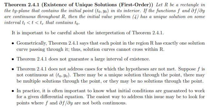 Solved Given the following diff eq and initial condition: | Chegg.com