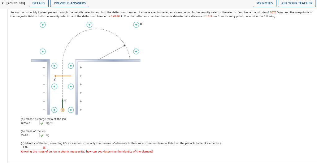Solved 2. [2/3 Points] DETAILS PREVIOUS ANSWERS MY NOTES ASK | Chegg.com
