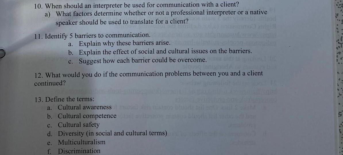 Solved 10. When should an interpreter be used for | Chegg.com