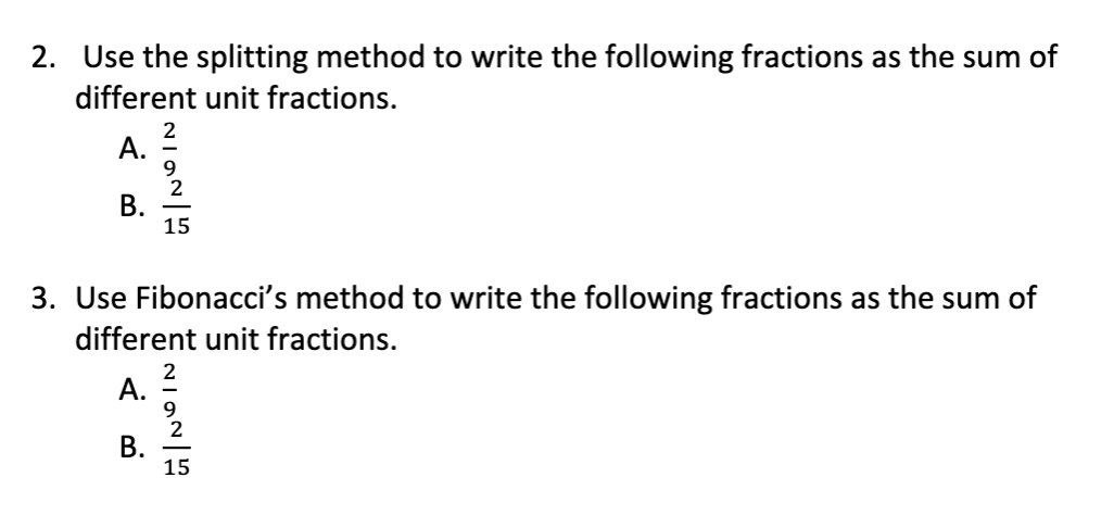 Solved 2. Use the splitting method to write the following | Chegg.com