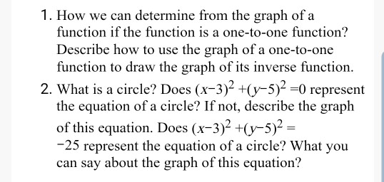 Solved 1. How we can determine from the graph of a function | Chegg.com