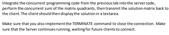 Integrate the concurrent programming code from the | Chegg.com