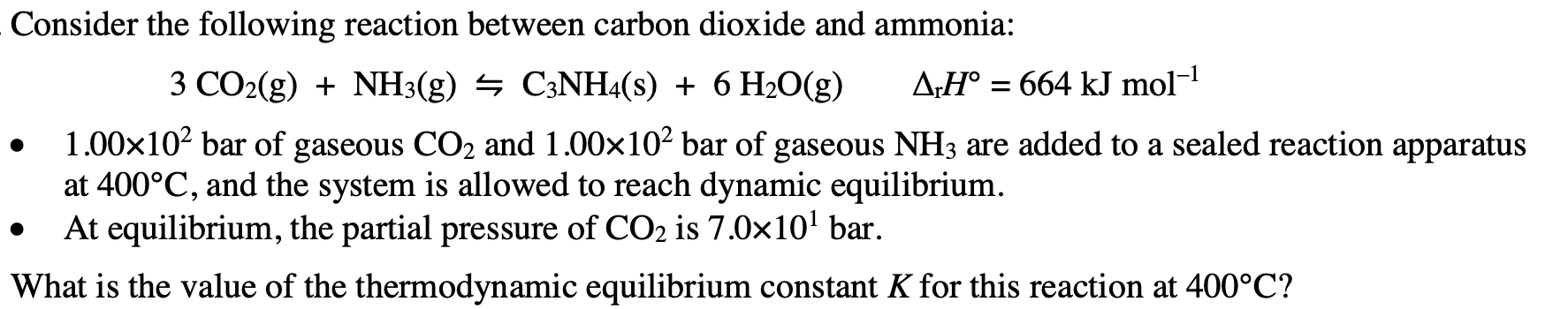 Solved - Consider the following reaction between carbon | Chegg.com