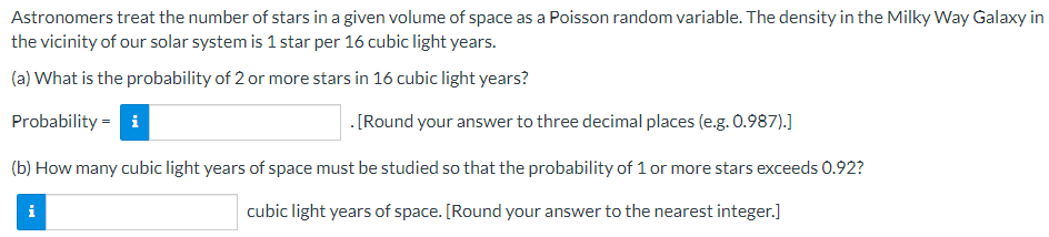 Solved Astronomers treat the number of stars in a given | Chegg.com