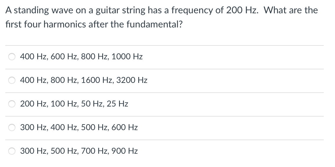 Solved A standing wave on a guitar string has a frequency of | Chegg.com