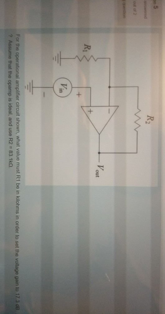 Solved 5 R2 out of 2 out in For the operational amplifier | Chegg.com
