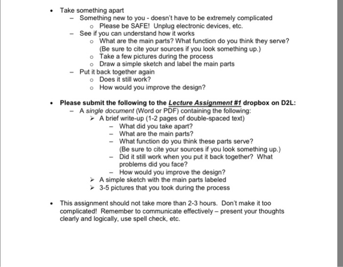 Take something apart Something new to you-doesn't | Chegg.com