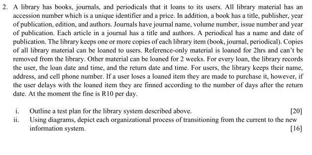 Solved 2. A library has books, journals, and periodicals | Chegg.com