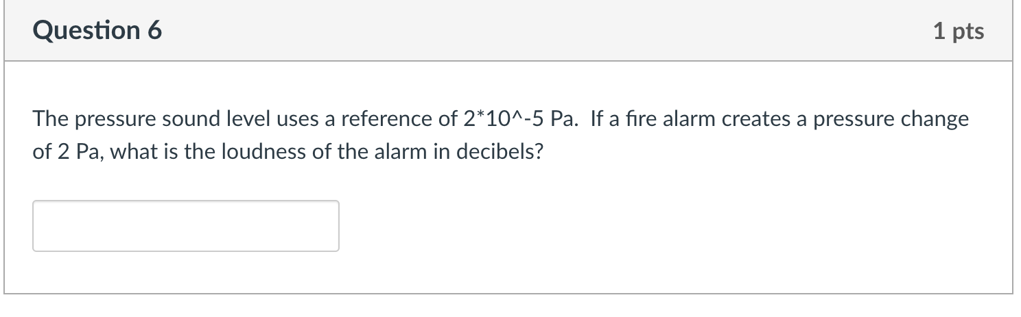 Solved The pressure sound level uses a reference of 2∗10∧−5 | Chegg.com