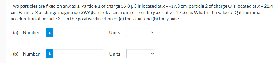 Solved Two particles are fixed on an x ﻿axis. Particle 1 of | Chegg.com