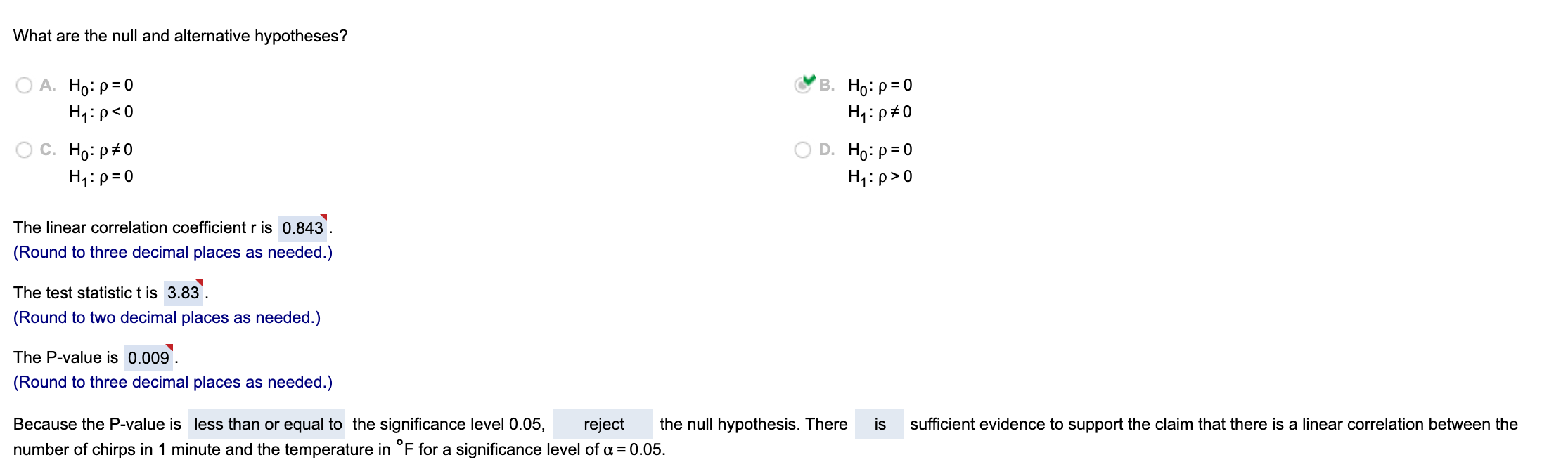 Solved Listed below are the numbers of cricket chirps in 1 | Chegg.com