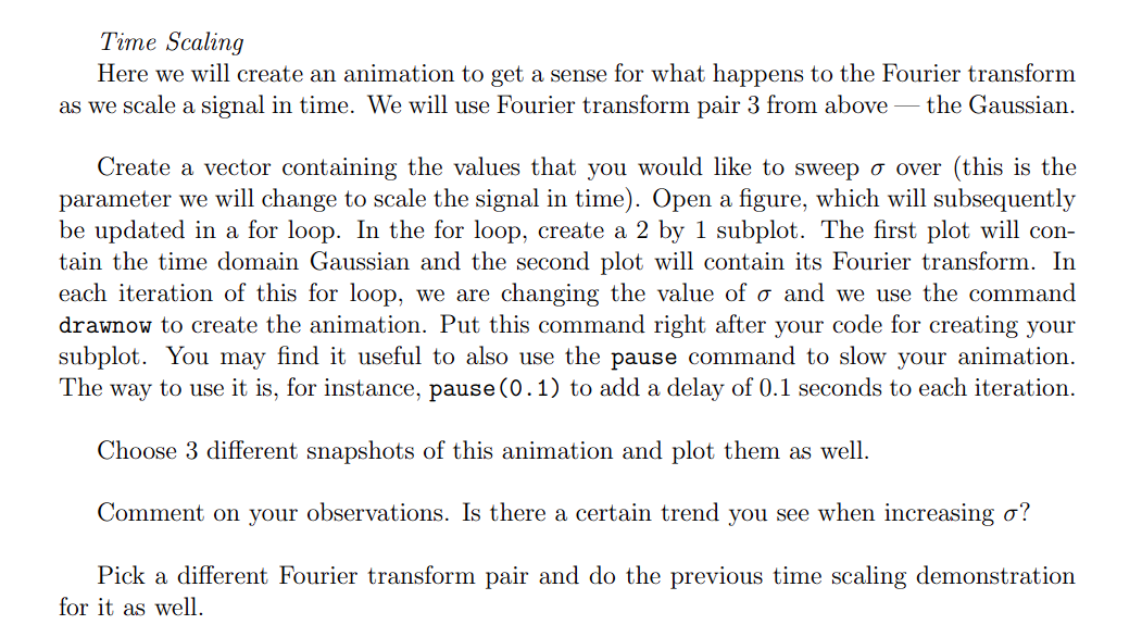 Solved Time Scaling Here we will create an animation to get | Chegg.com