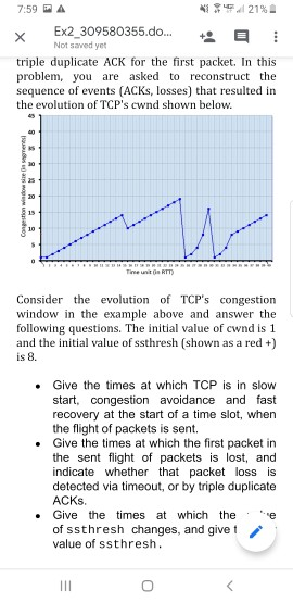 Solved Computing Tcp S Rtt And Timeout Values Application