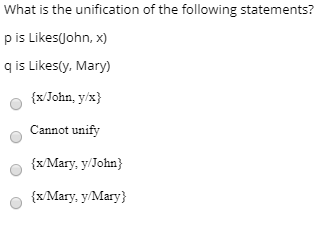 Solved What is the unification of the following statements? | Chegg.com