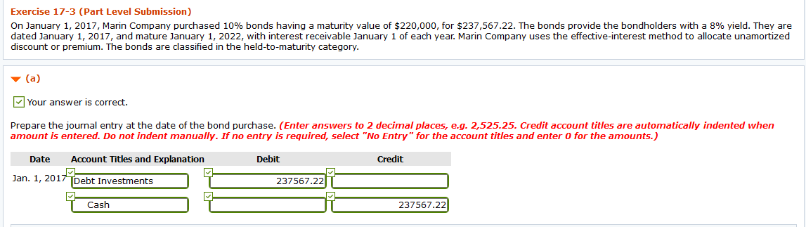 Solved Exercise 17-3 (Part Level Submission) On January 1, | Chegg.com