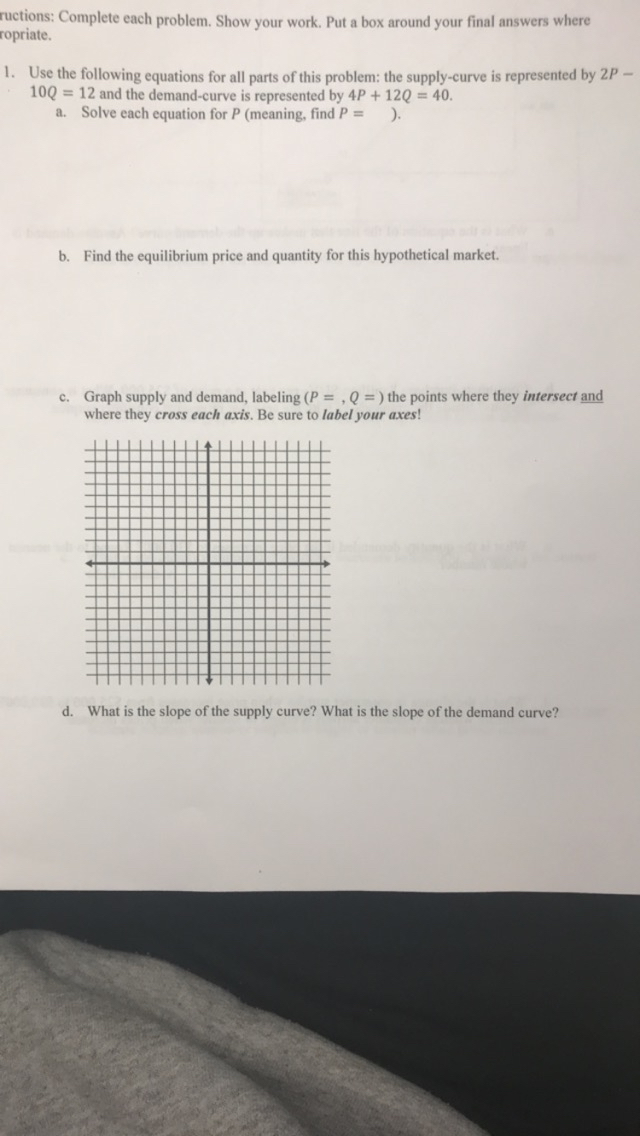 Solved ructions: Complete each problem. Show your work. Put | Chegg.com