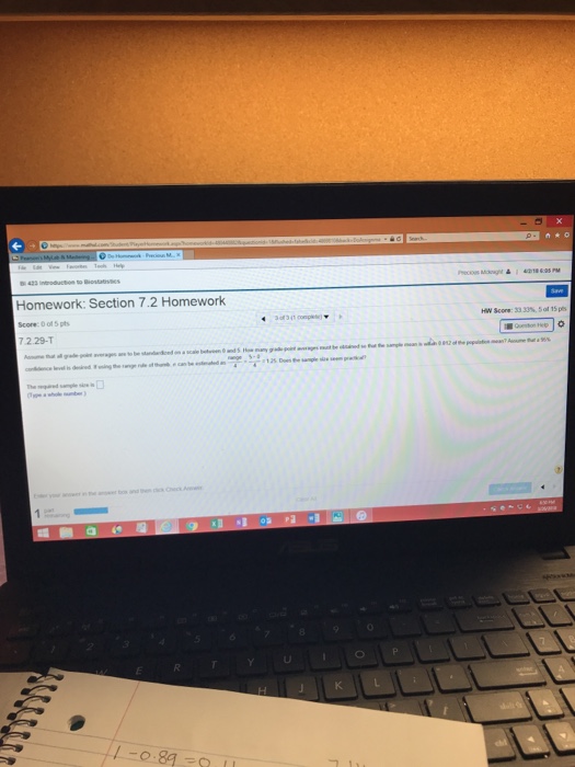 Homework Section 7 2 Homework 7 2 29 T