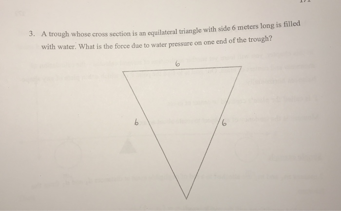 Solved S. A trough whose cross section is an equilateral | Chegg.com