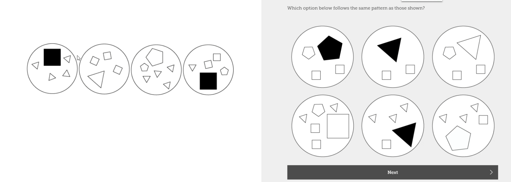 Solved Which option below follows the same pattern as those | Chegg.com