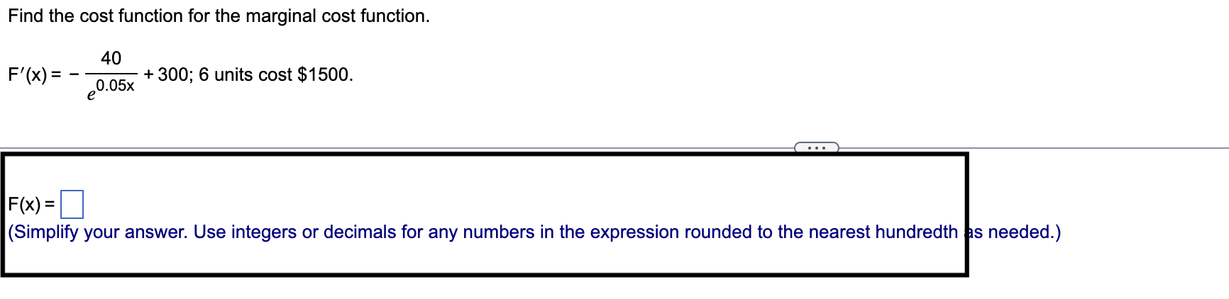 Solved Find the cost function for the marginal cost | Chegg.com