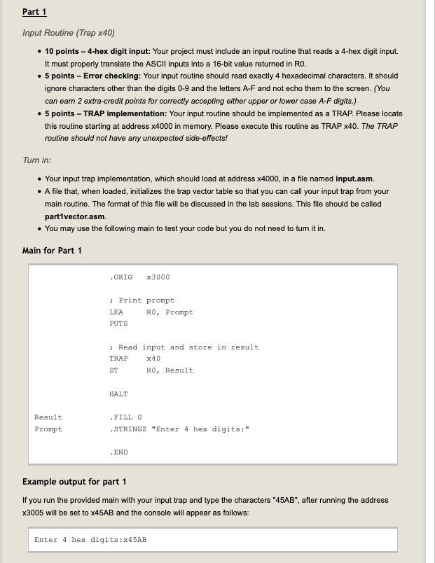 Learning Objectives • Learn to write TRAPs and | Chegg.com