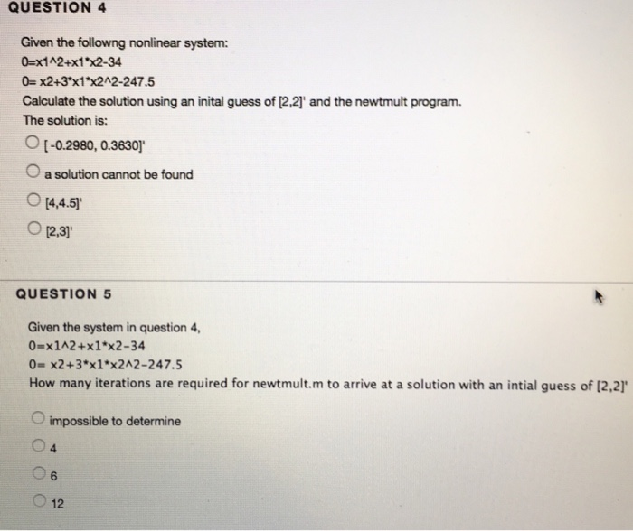 Solved QUESTION 1 The Newtmult.m code must have an input, | Chegg.com