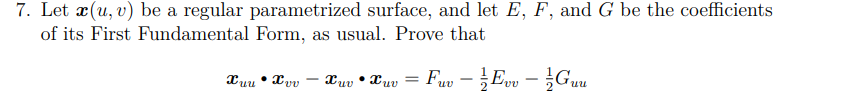 Solved Let x(u,v) be a regular parametrized surface, and let | Chegg.com
