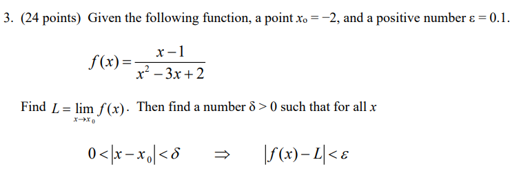 Solved (24 ﻿points) ﻿Given the following function, a point | Chegg.com
