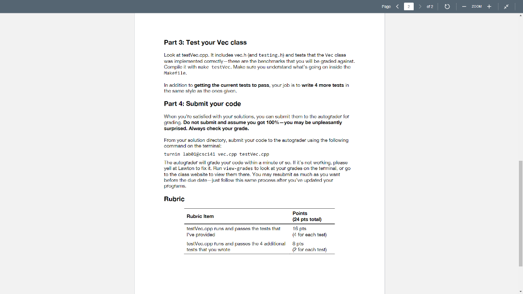 Solved Objectives: - Understand the vector ALI by | Chegg.com