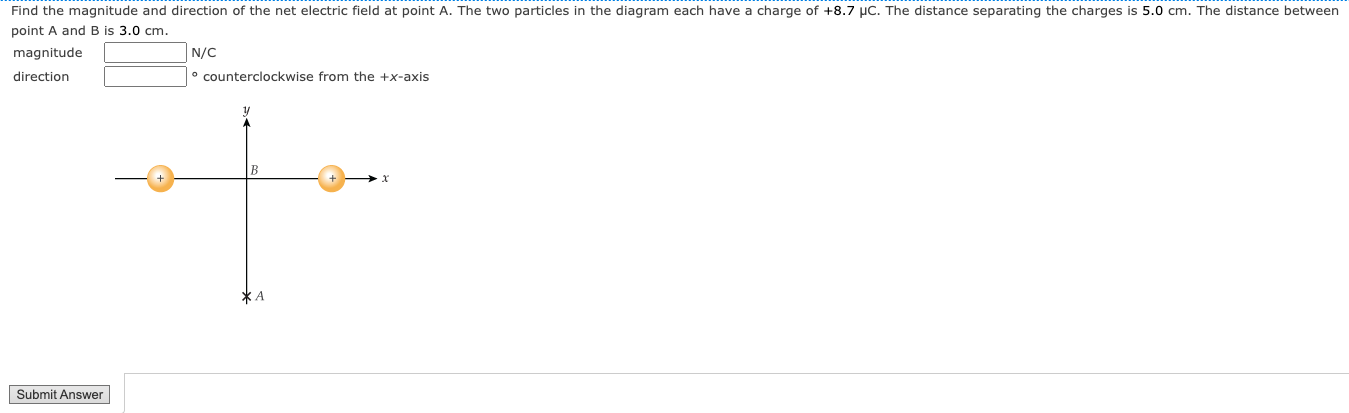 Solved Find the magnitude and direction of the net electric | Chegg.com