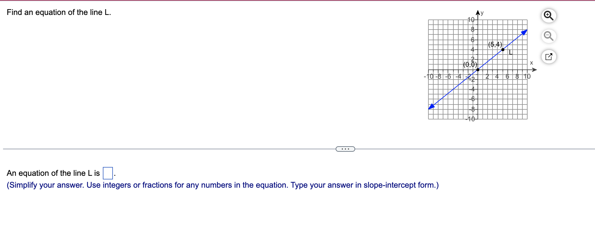 Solved Find an equation of the line L. An equation of the | Chegg.com