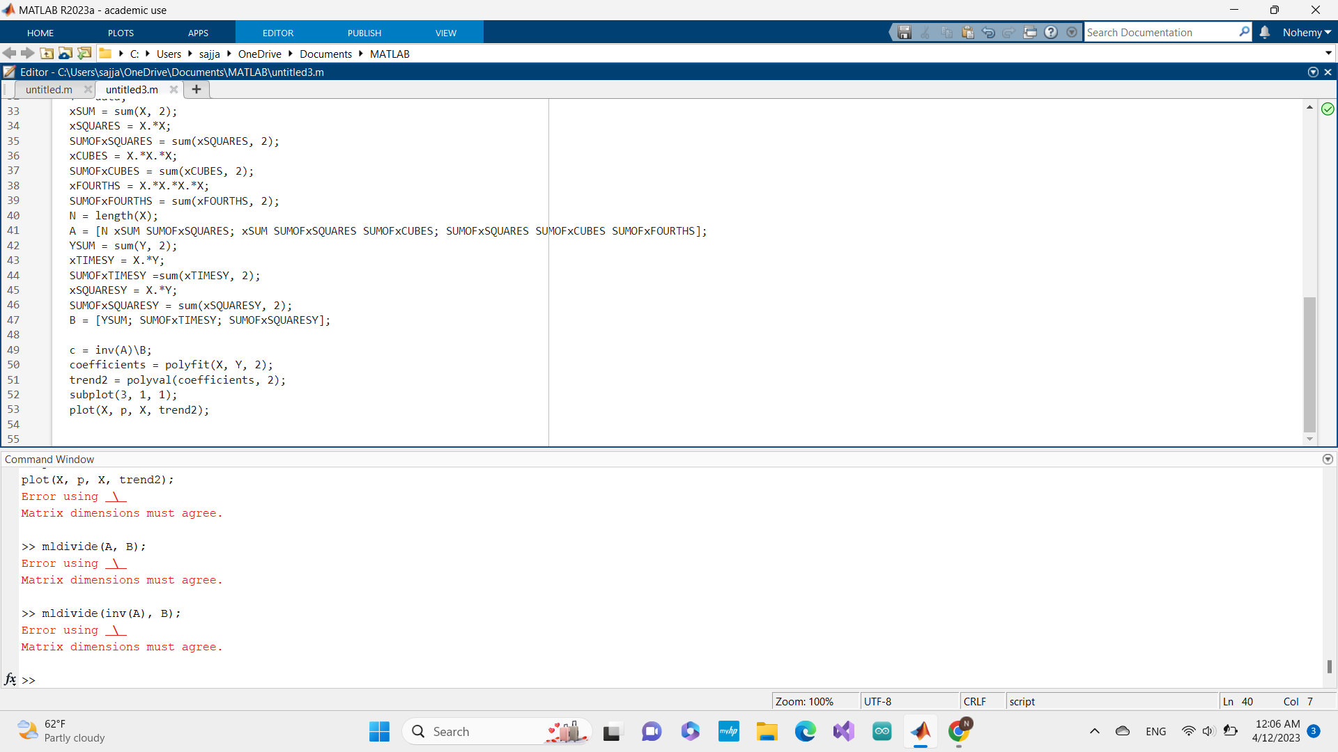 1 MATLAB R2023a - academic use | Chegg.com