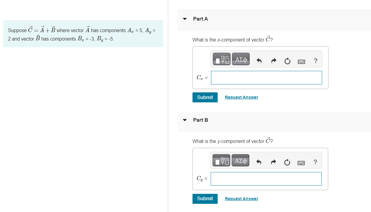 Solved Part c what is the magintude of vector c? ﻿ Part d | Chegg.com