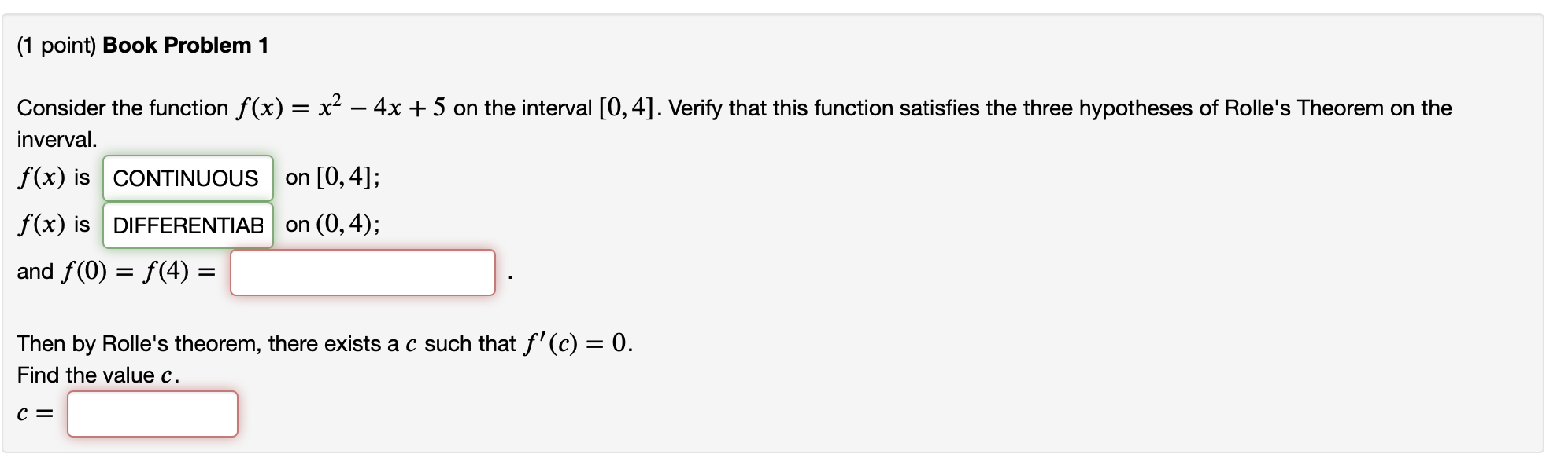 Solved (1 point) Book Problem 1 Consider the function f(x) = | Chegg.com