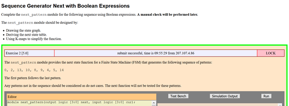 FSM Sequence Generator Next State Function The | Chegg.com