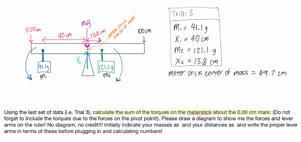 Solved 1. 0.00㎝ X,40 cm 21. ni Using the last set of data | Chegg.com