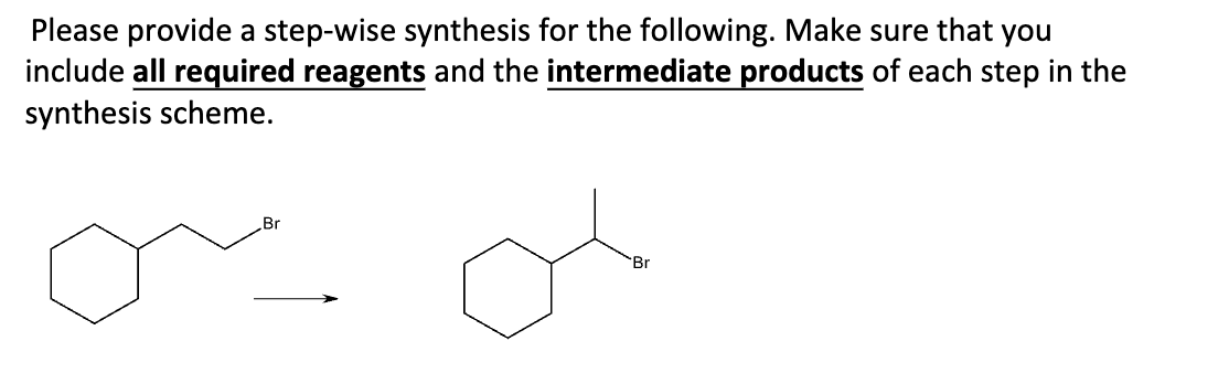 Solved Please provide a step-wise synthesis for the | Chegg.com