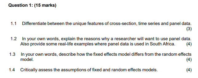 Solved 1.1 Differentiate between the unique features of | Chegg.com
