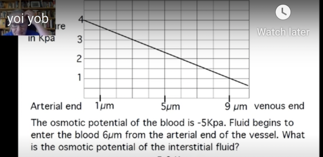 Solved Arterial endvenous endThe osmotic potential of the | Chegg.com