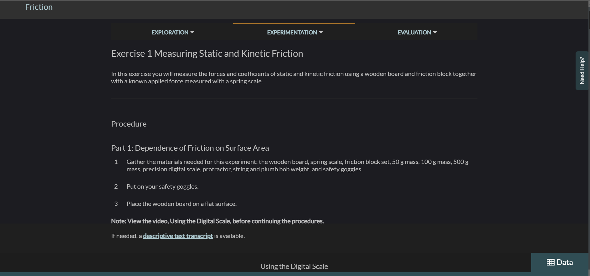 Exercise 1 Measuring Static and Kinetic Friction with | Chegg.com